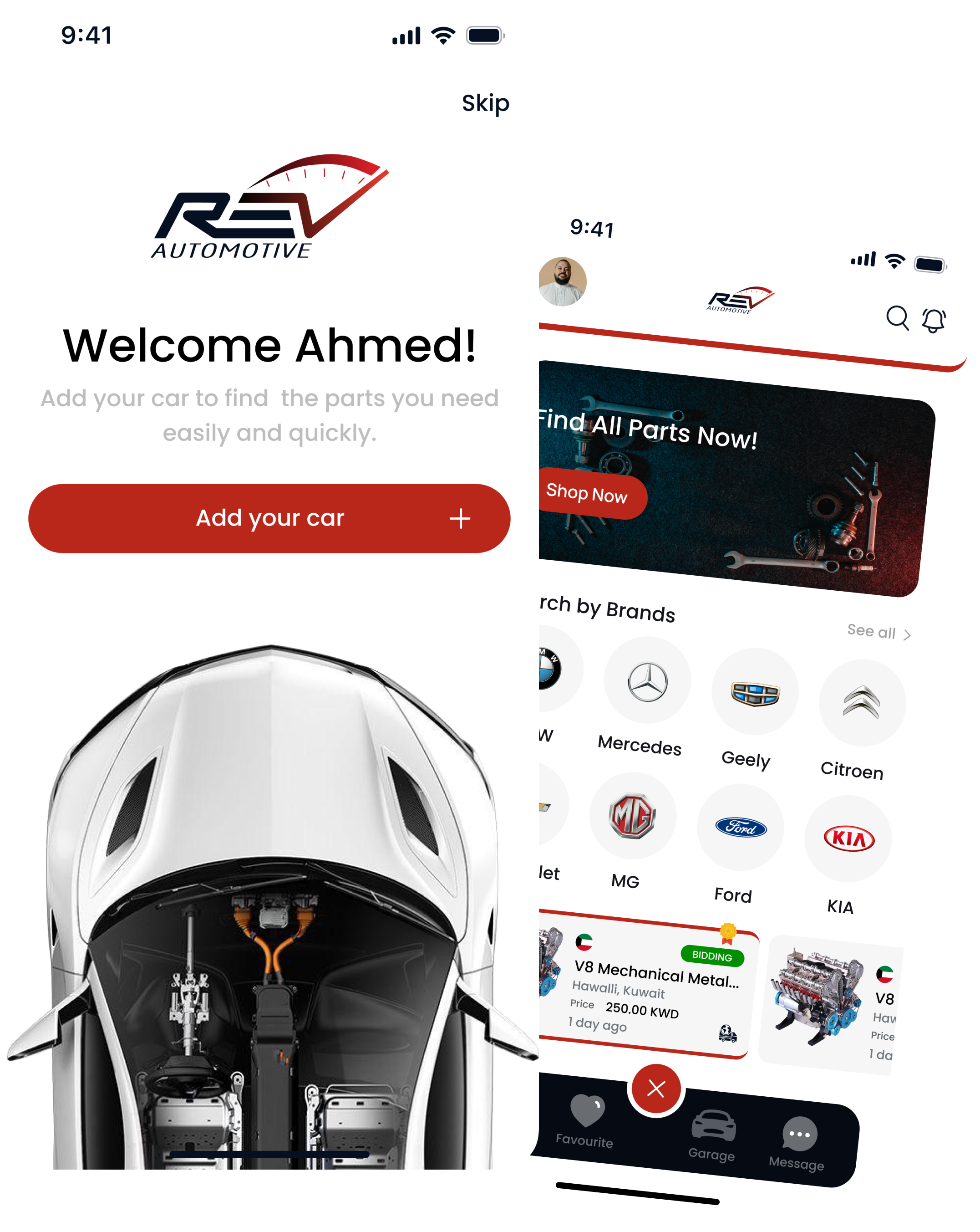 REV Automotive — Sports Car Parts Marketplace (Kuwait & GCC)
